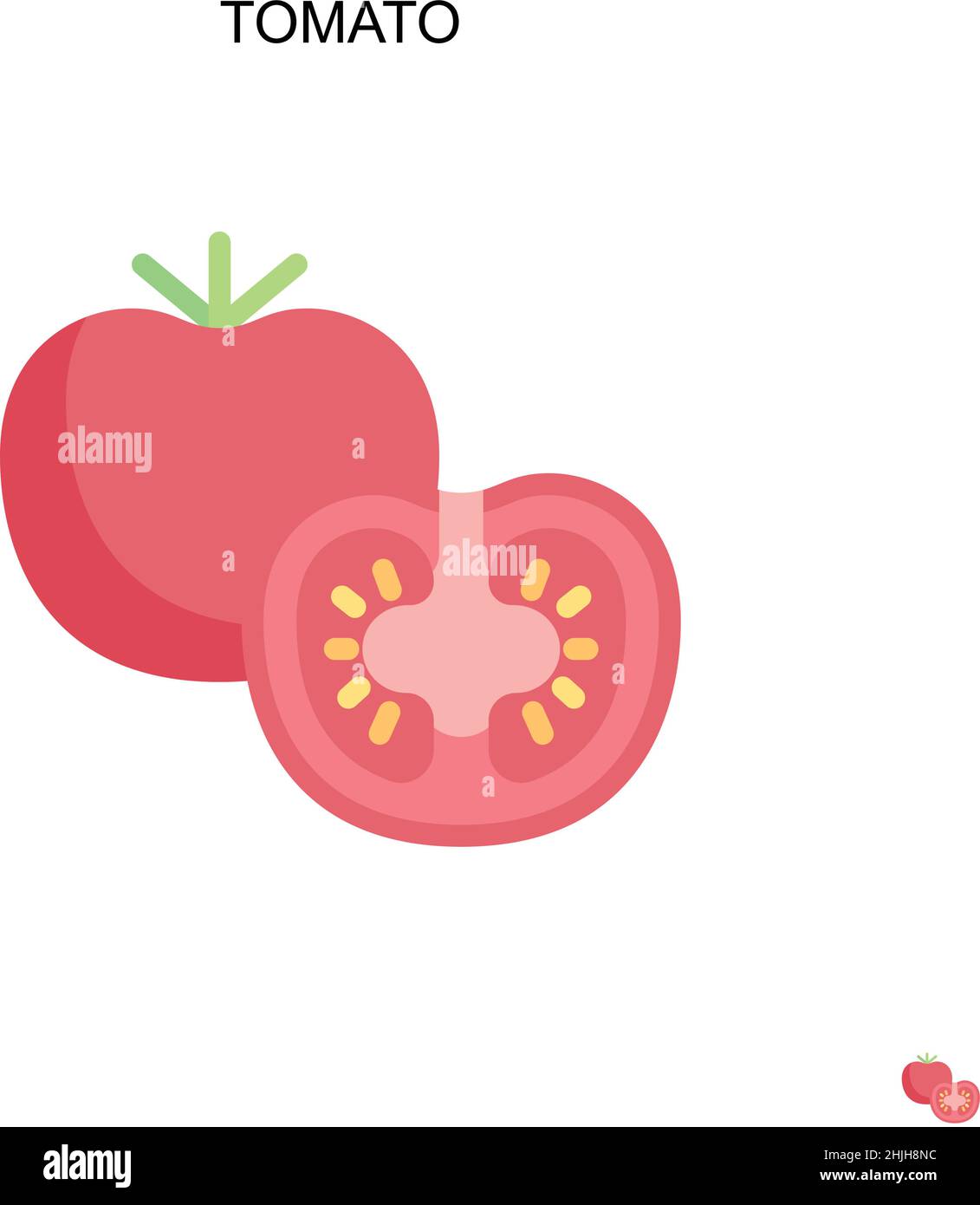 Tomato Simple vector icon. Illustration symbol design template for web ...