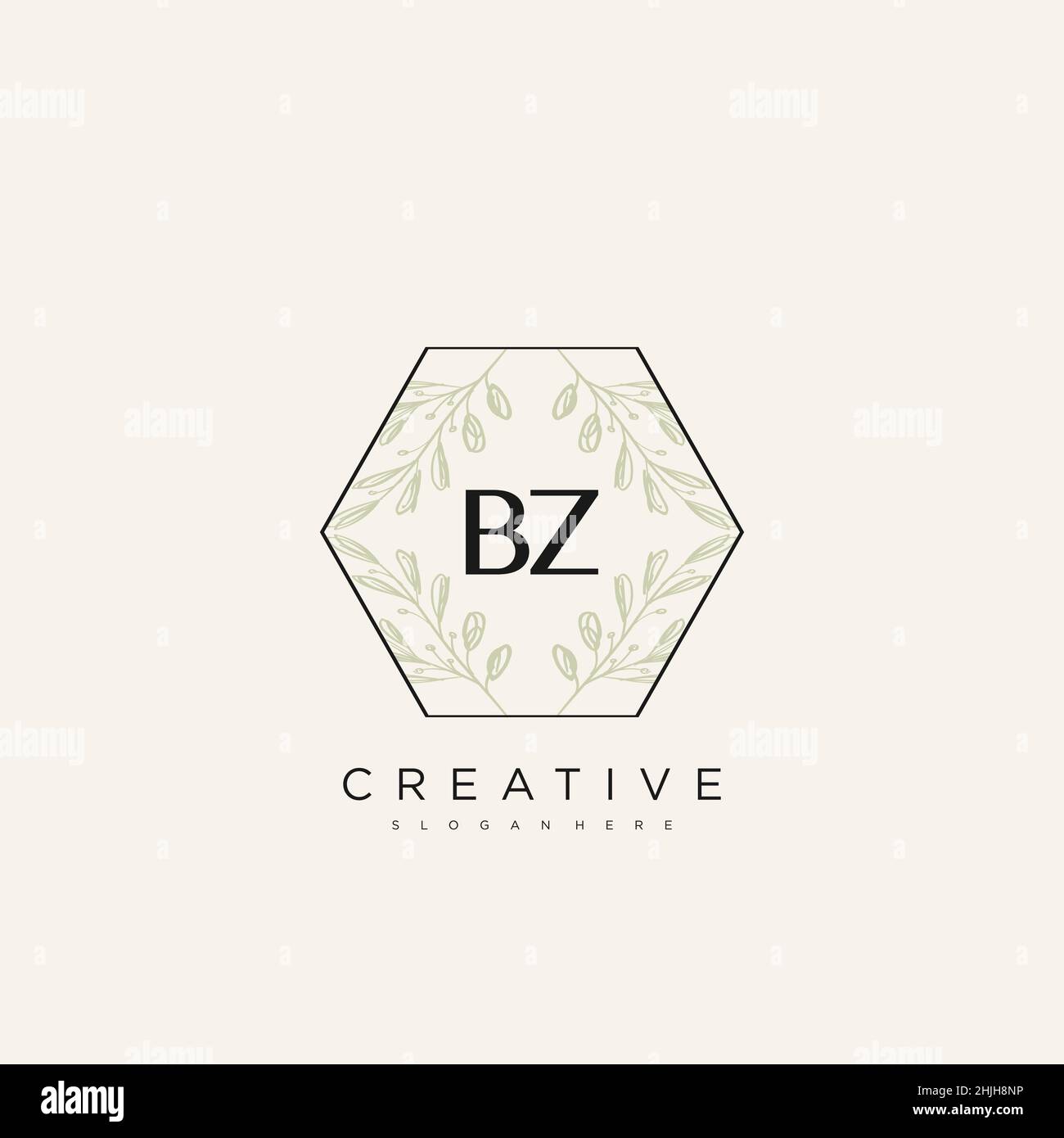 BZ Initial Letter Flower Logo Template Vector premium vector Stock ...