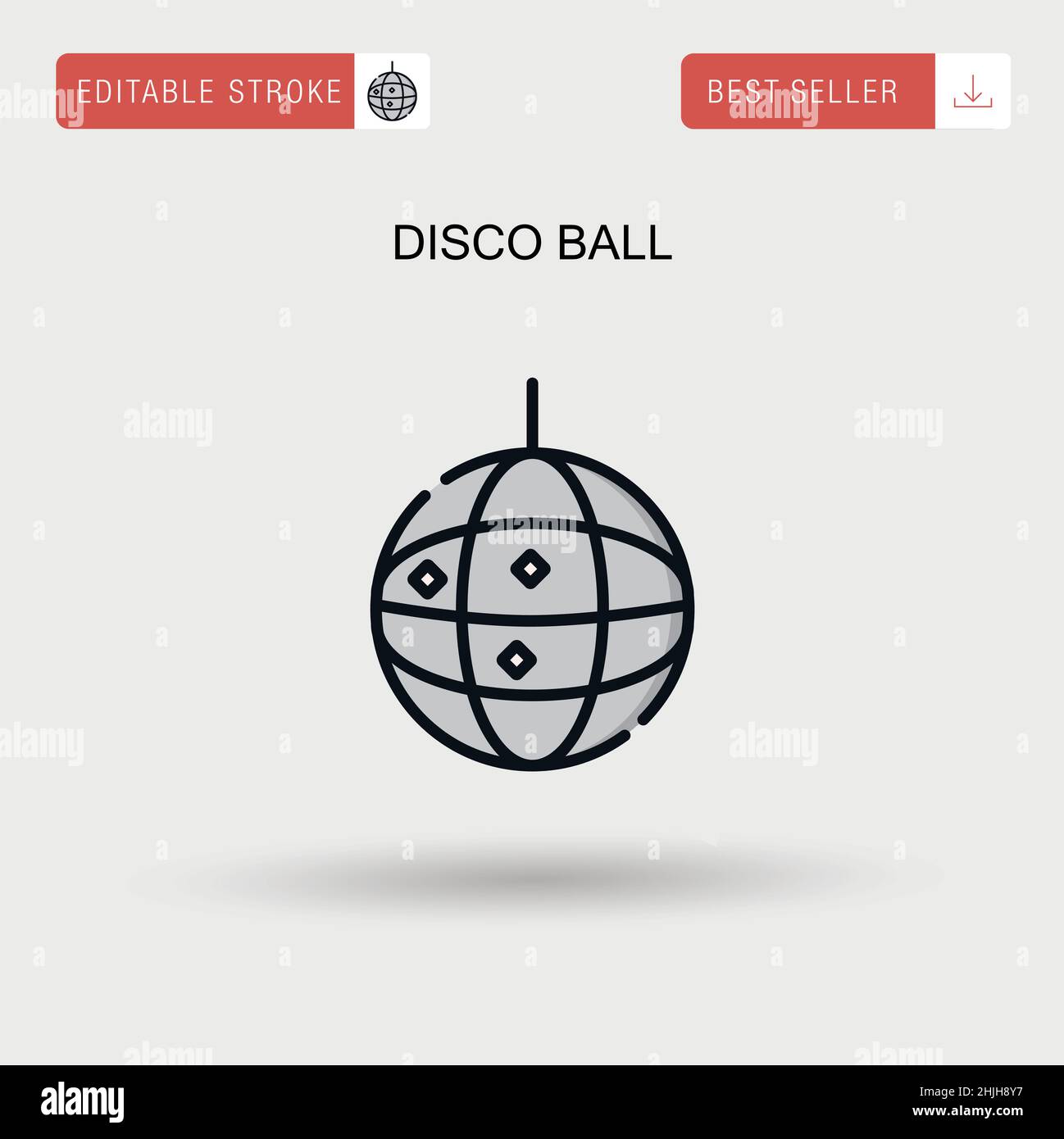 Disco ball Simple vector icon Stock Vector Image & Art - Alamy