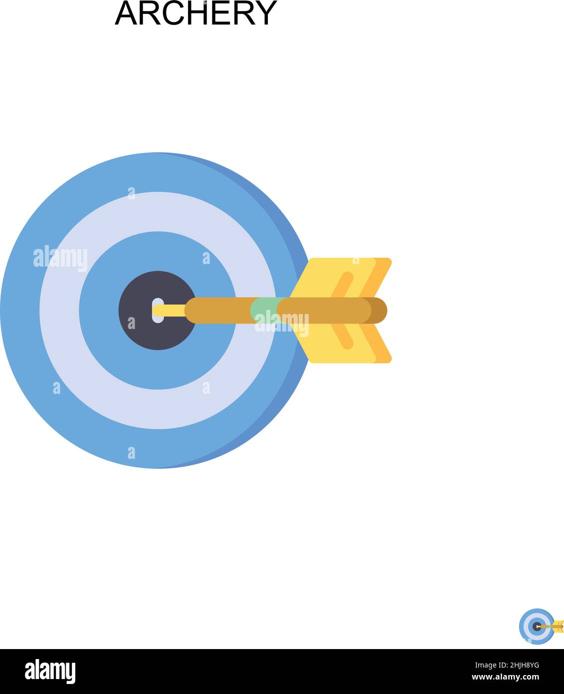Archery Simple vector icon. Illustration symbol design template for web ...