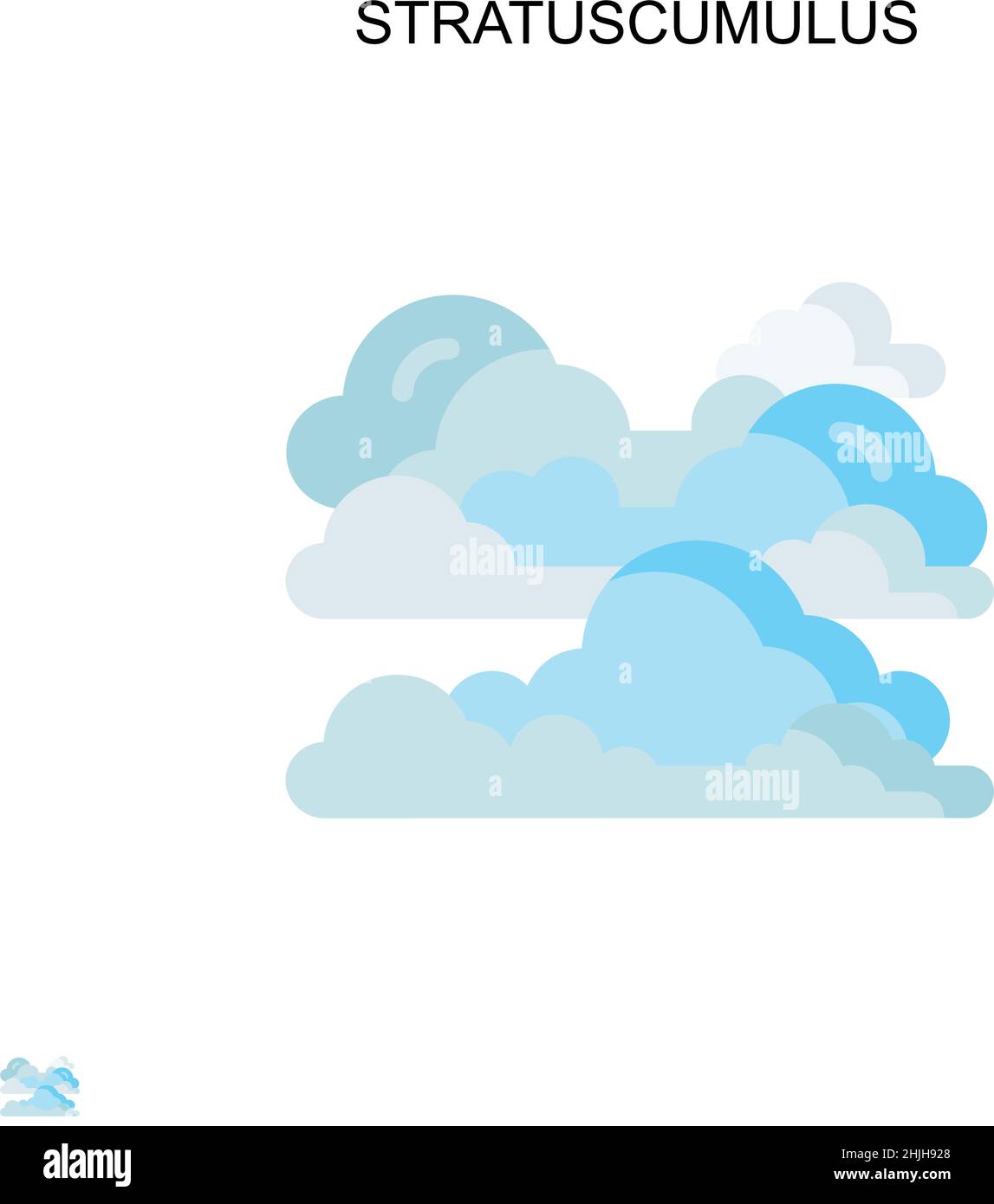 Stratuscumulus Simple vector icon. Illustration symbol design template ...