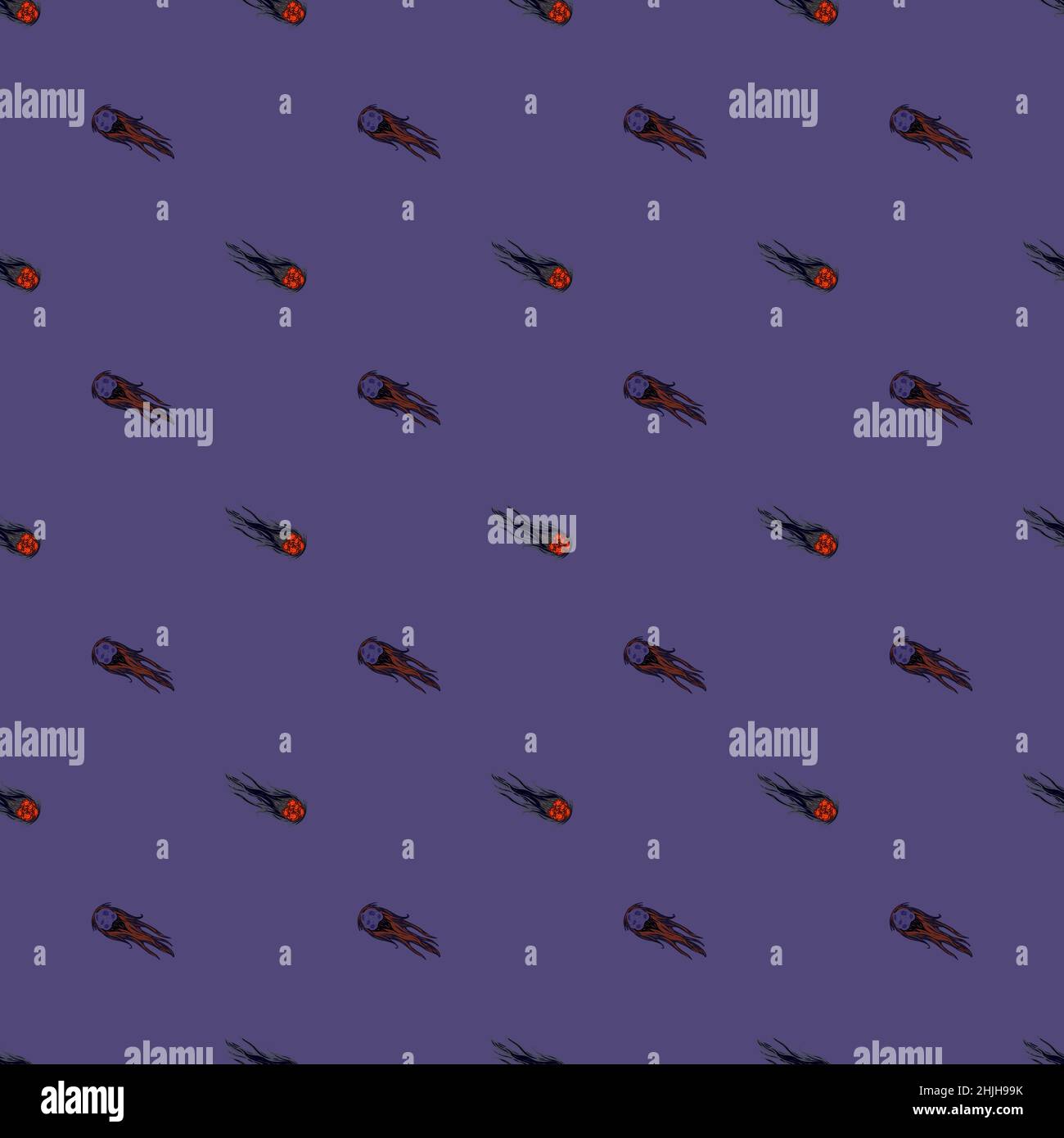 Comet fly seamless pattern. Design meteorite rain . Repeated texture in ...