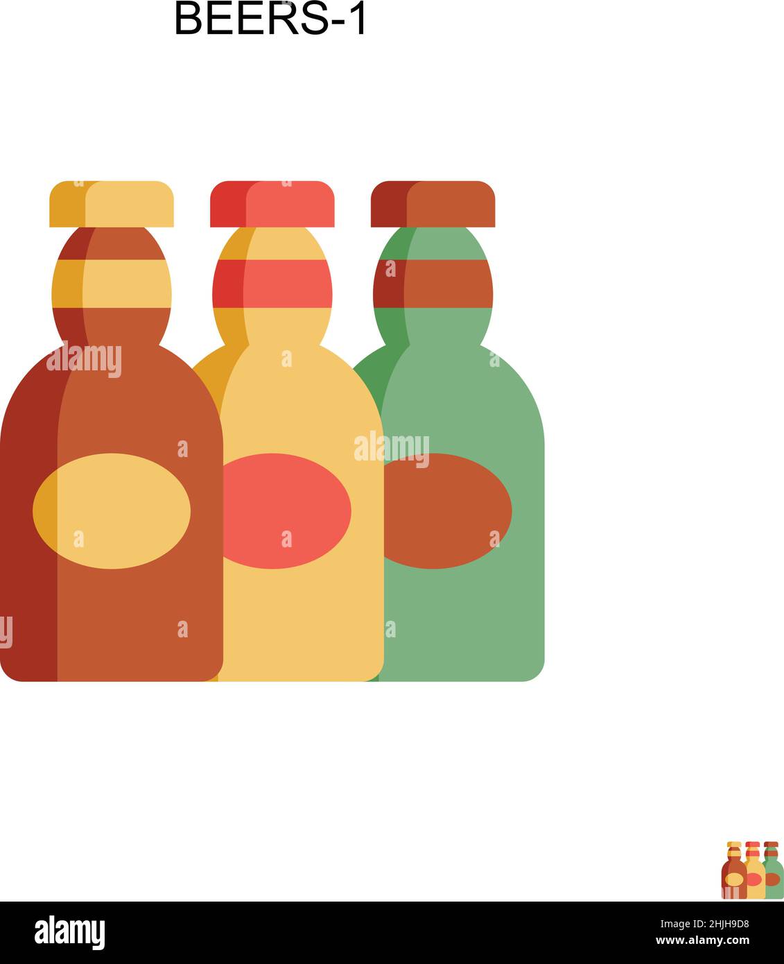 Line drawing illustration beer bottle High Resolution Stock Photography ...