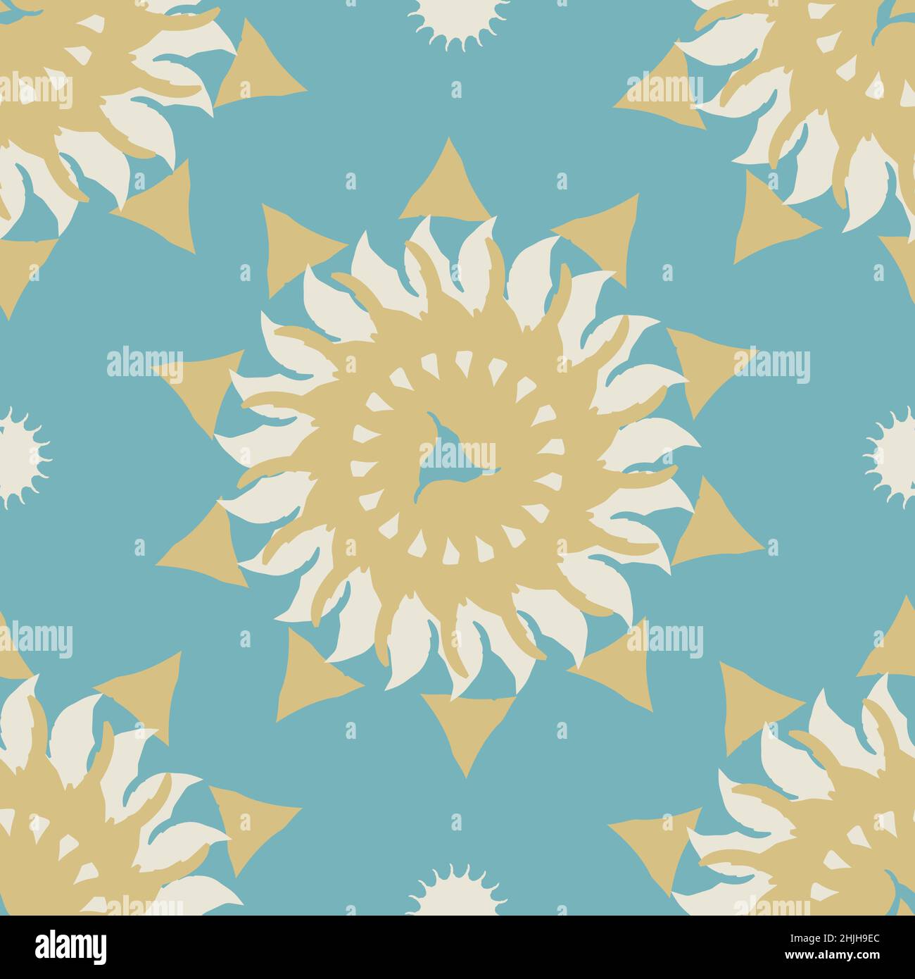 Gender neutral sunshine seamless vector background. Simple whimsical ...