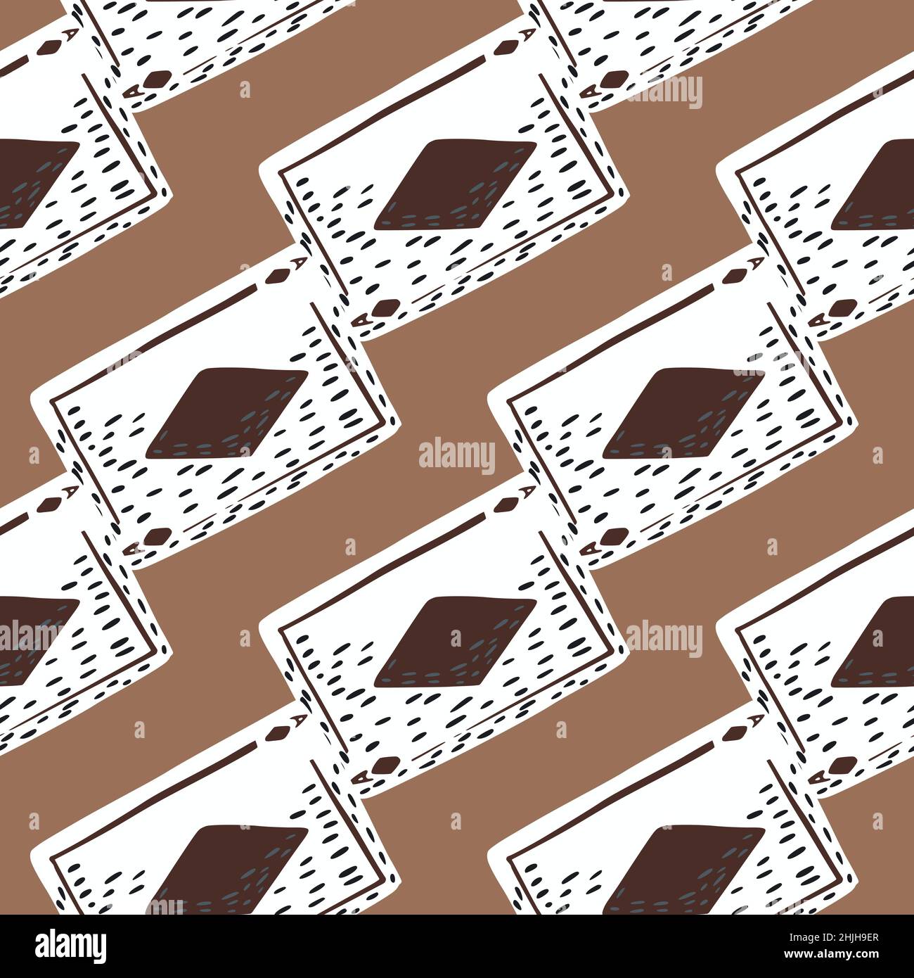 Game cards diamonds seamless pattern. Design gambling. Repeated texture ...