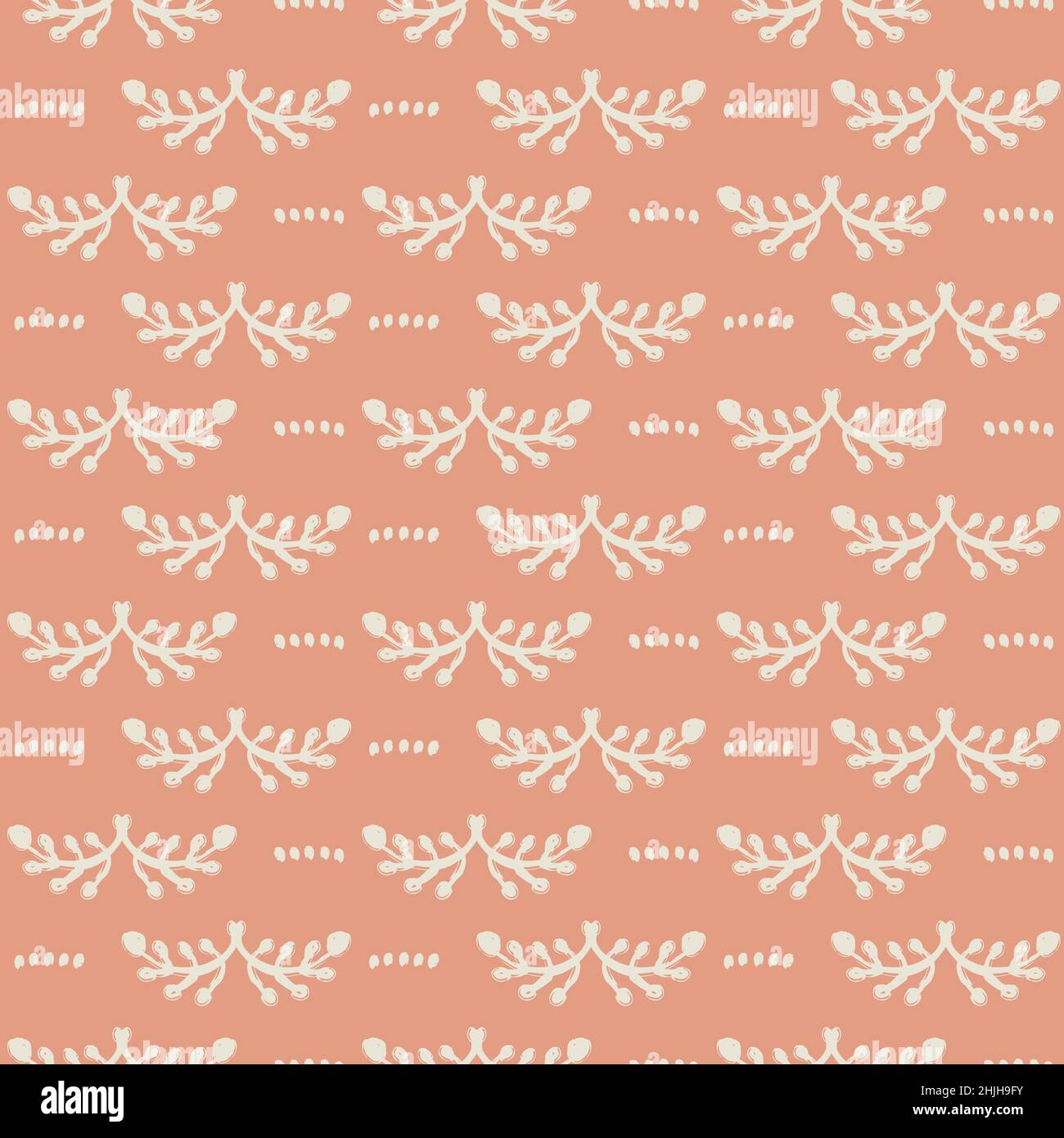 Gender neutral foliage seamless vector background. Simple whimsical ...
