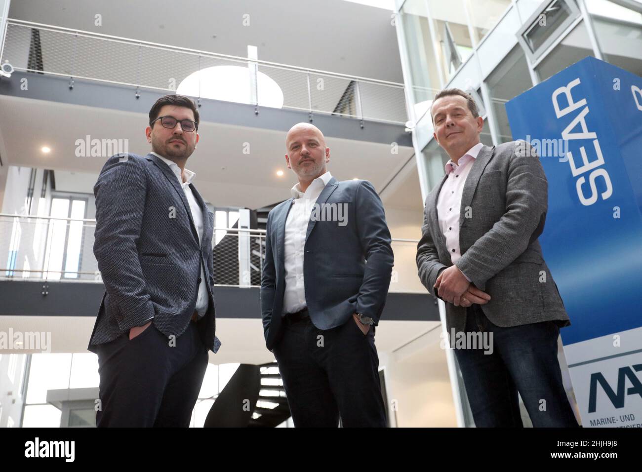 Rostock, Germany. 27th Jan, 2022. Alexander Ciupka (left to right ...