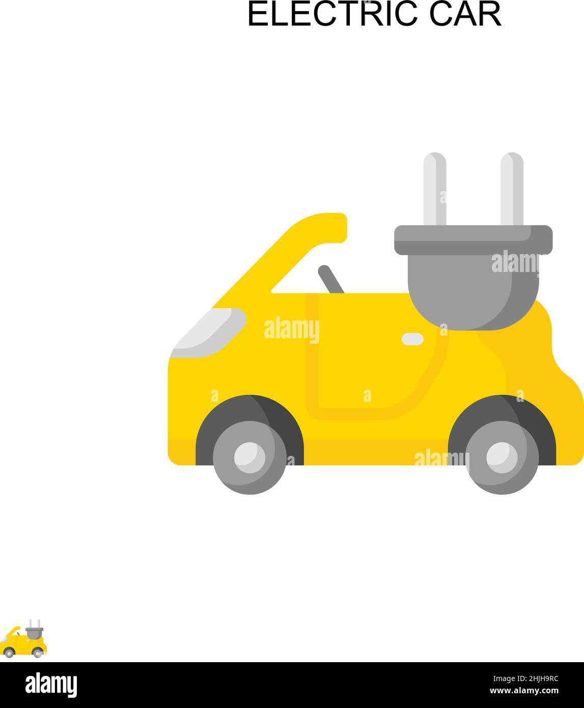 Electric Car Simple Vector Icon Illustration Symbol Design Template For Web Mobile Ui Element