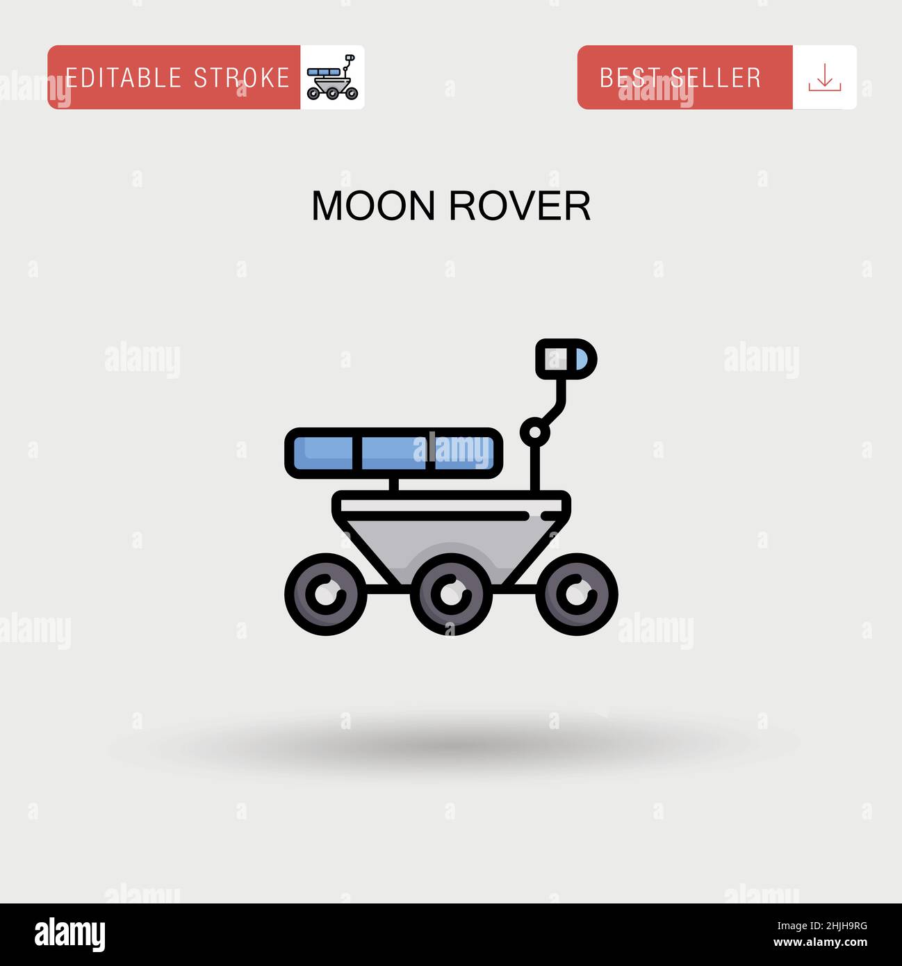 Moon rover Simple vector icon Stock Vector Image & Art - Alamy