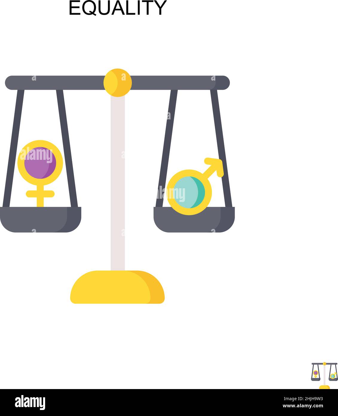 Equality Simple vector icon. Illustration symbol design template for ...