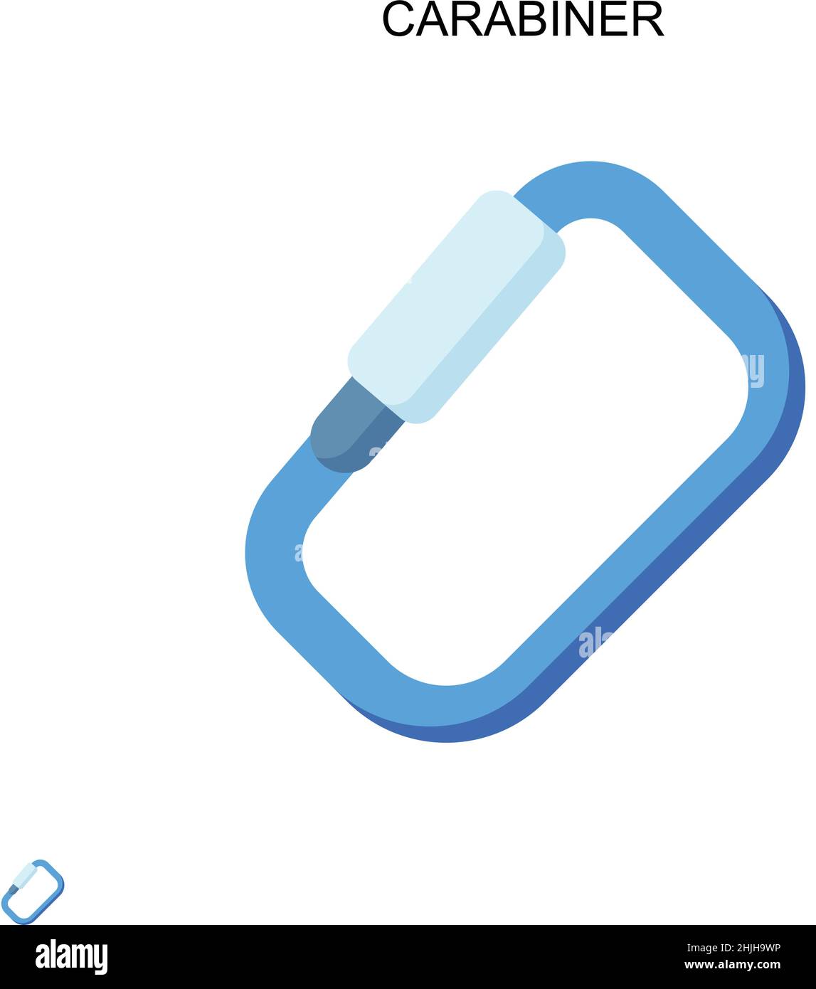Carabiner Simple vector icon. Illustration symbol design template for web mobile UI element ...
