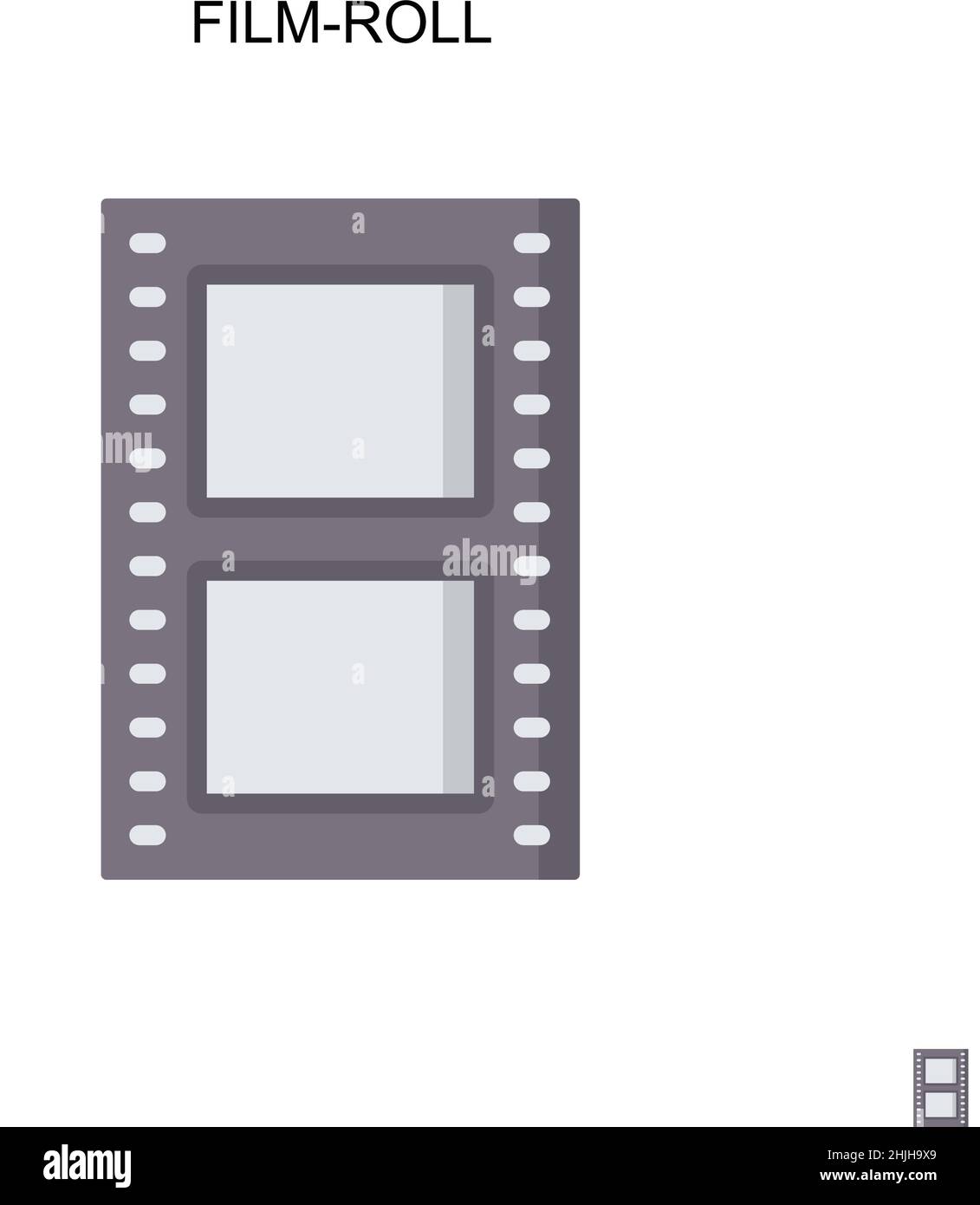 Film-roll Simple vector icon. Illustration symbol design template for ...