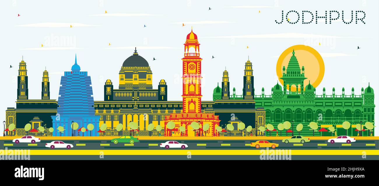 Blue city jodhpur india Stock Vector Images - Alamy