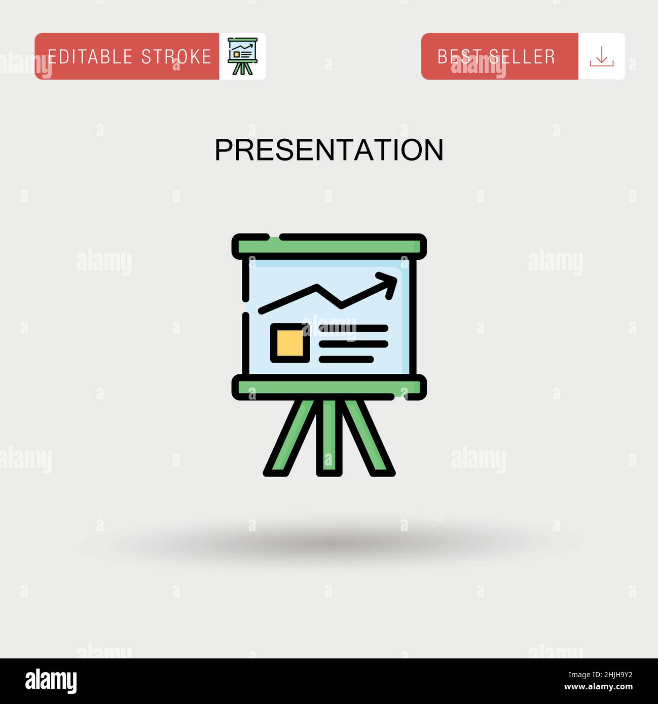Presentation Simple vector icon Stock Vector Image & Art - Alamy