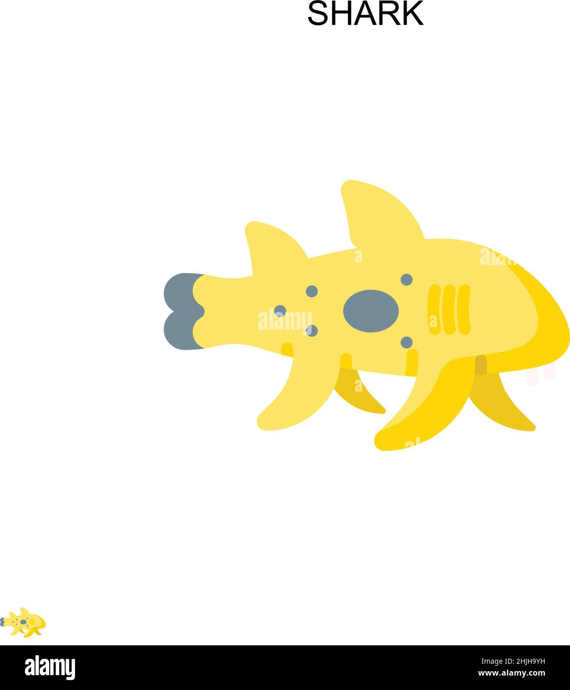 Shark Simple vector icon. Illustration symbol design template for web ...