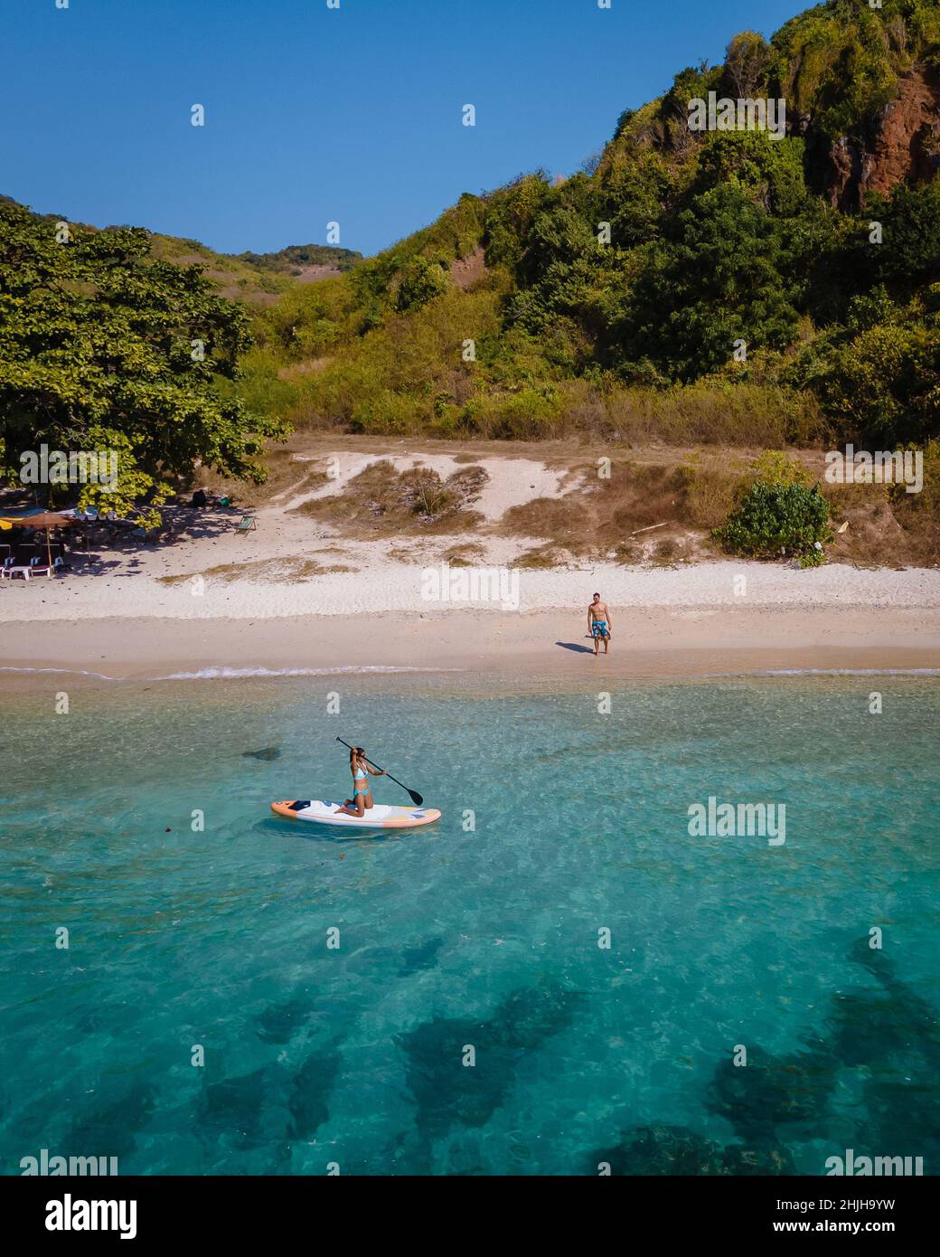 Koh Larn Island near Pattaya Thailand, the tropical beach of Koh Larn ...