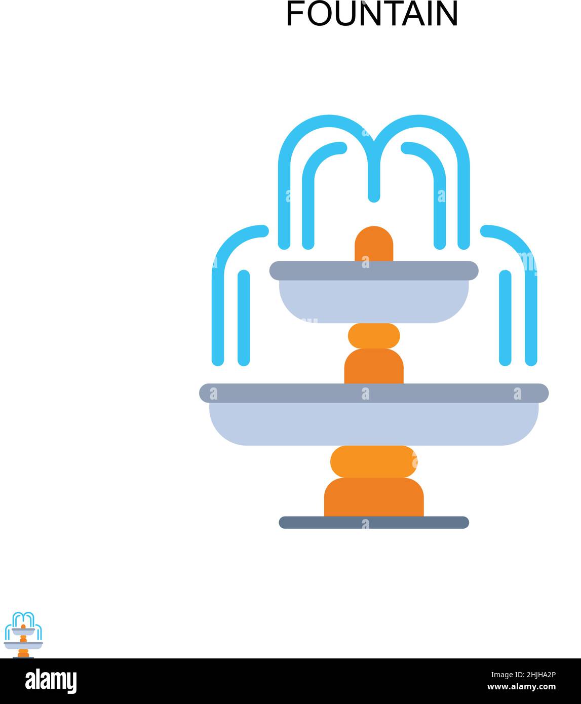 Fountain Simple vector icon. Illustration symbol design template for ...