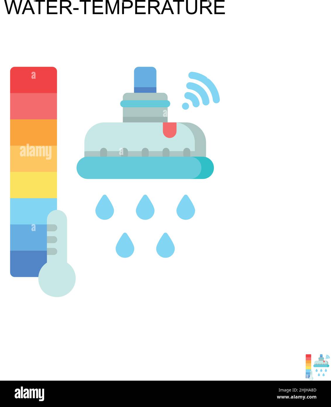 Water-temperature Simple vector icon. Illustration symbol design ...