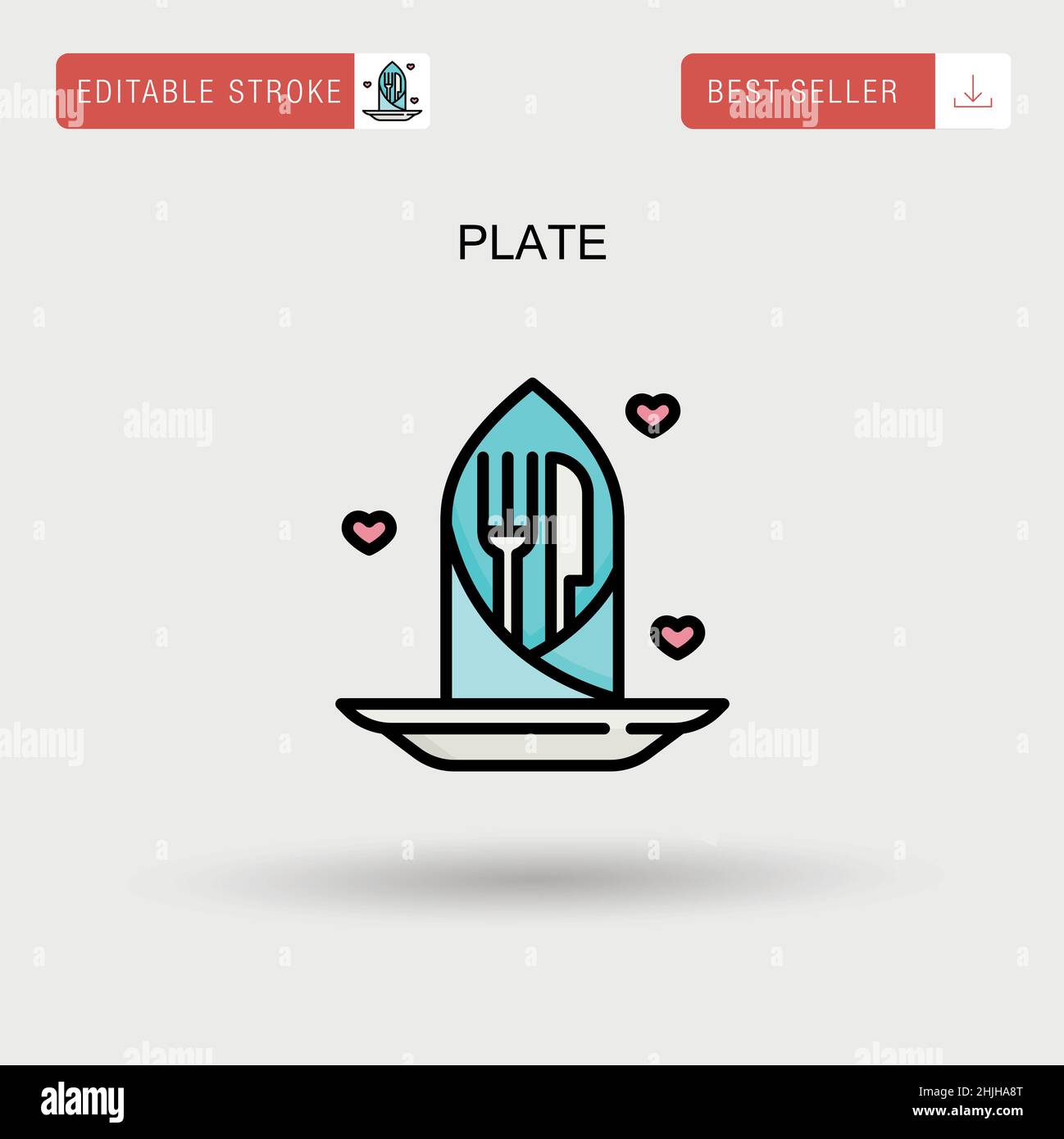 Plate Simple vector icon Stock Vector Image & Art - Alamy