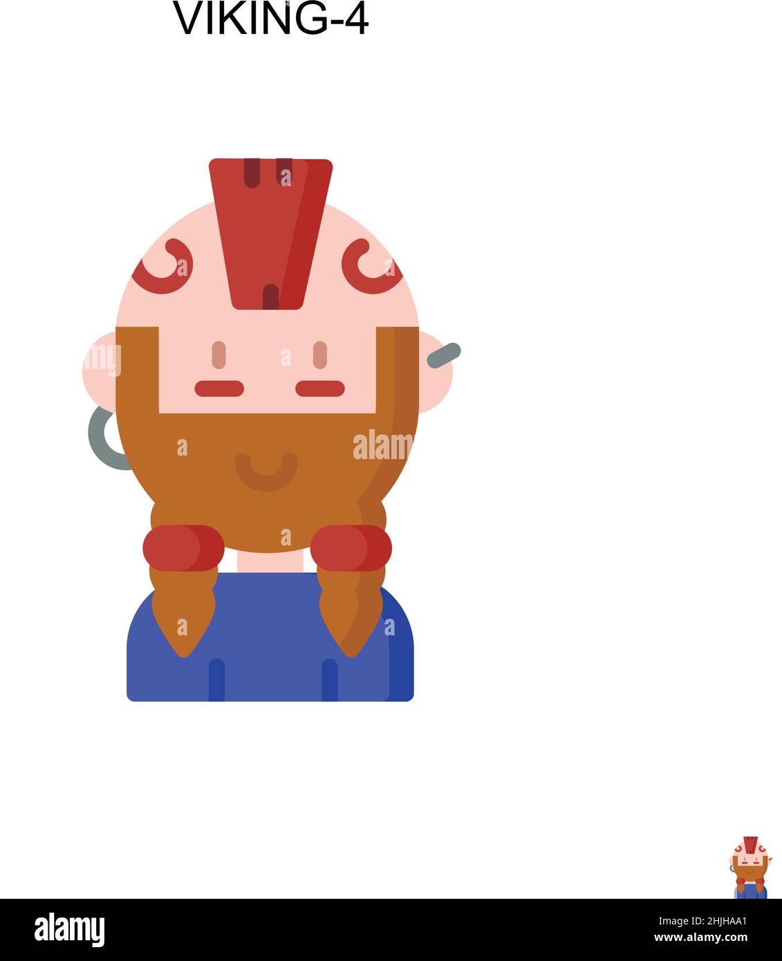 Viking-4 Simple vector icon. Illustration symbol design template for ...