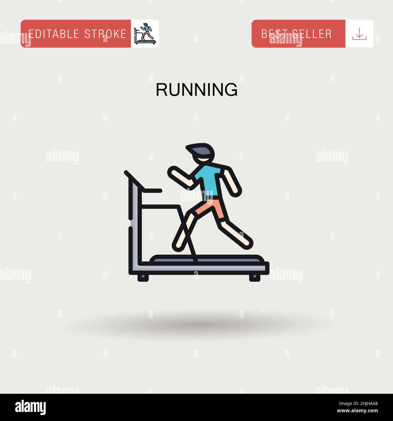 Man jogging running outdoors outside Stock Vector Images - Alamy