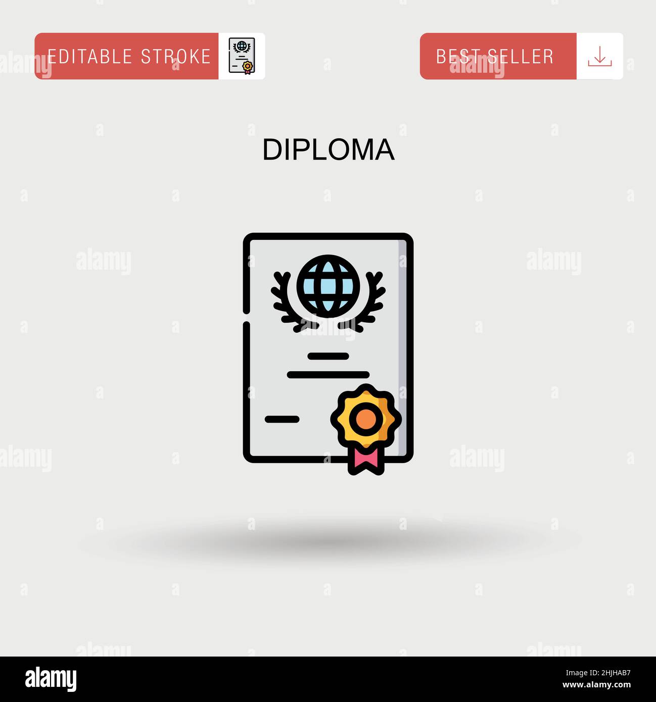 University diploma stock Stock Vector Images - Alamy