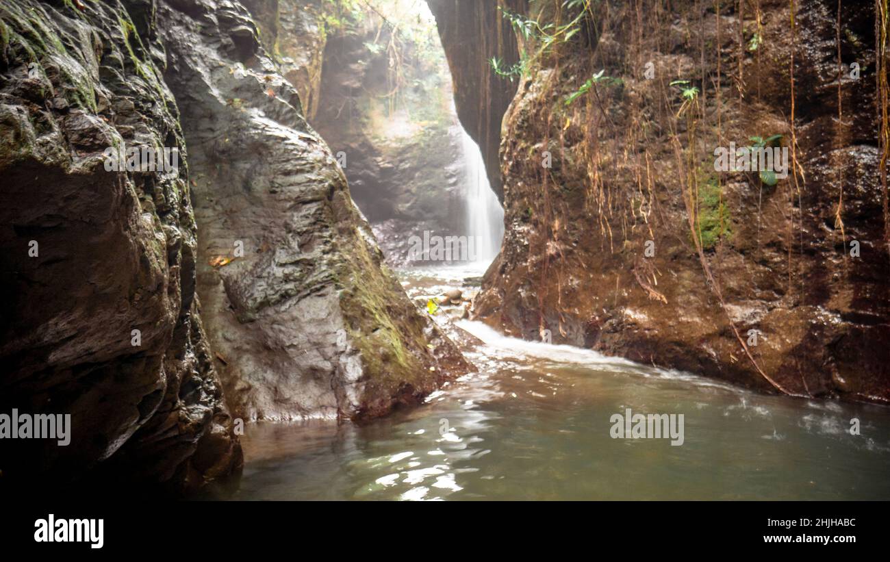 Landscape of mountain view when spring season, Indonesia. the photos is ...