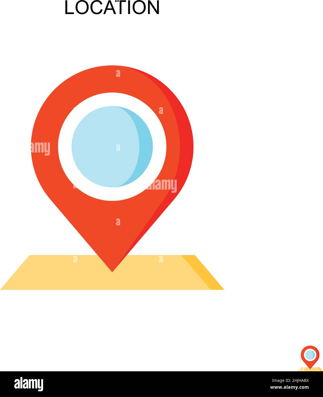 Location Simple vector icon. Illustration symbol design template for ...