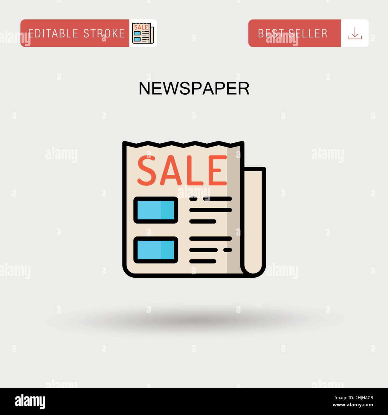 Heading newspaper icon simple hi-res stock photography and images - Alamy