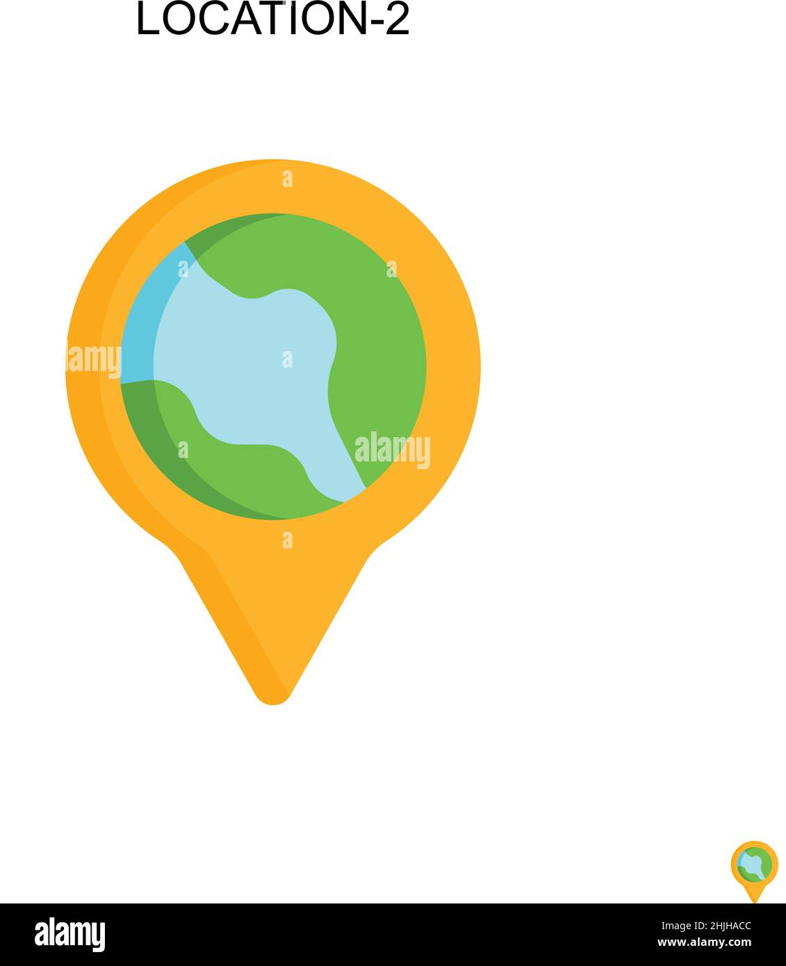 Location-2 Simple vector icon. Illustration symbol design template for ...