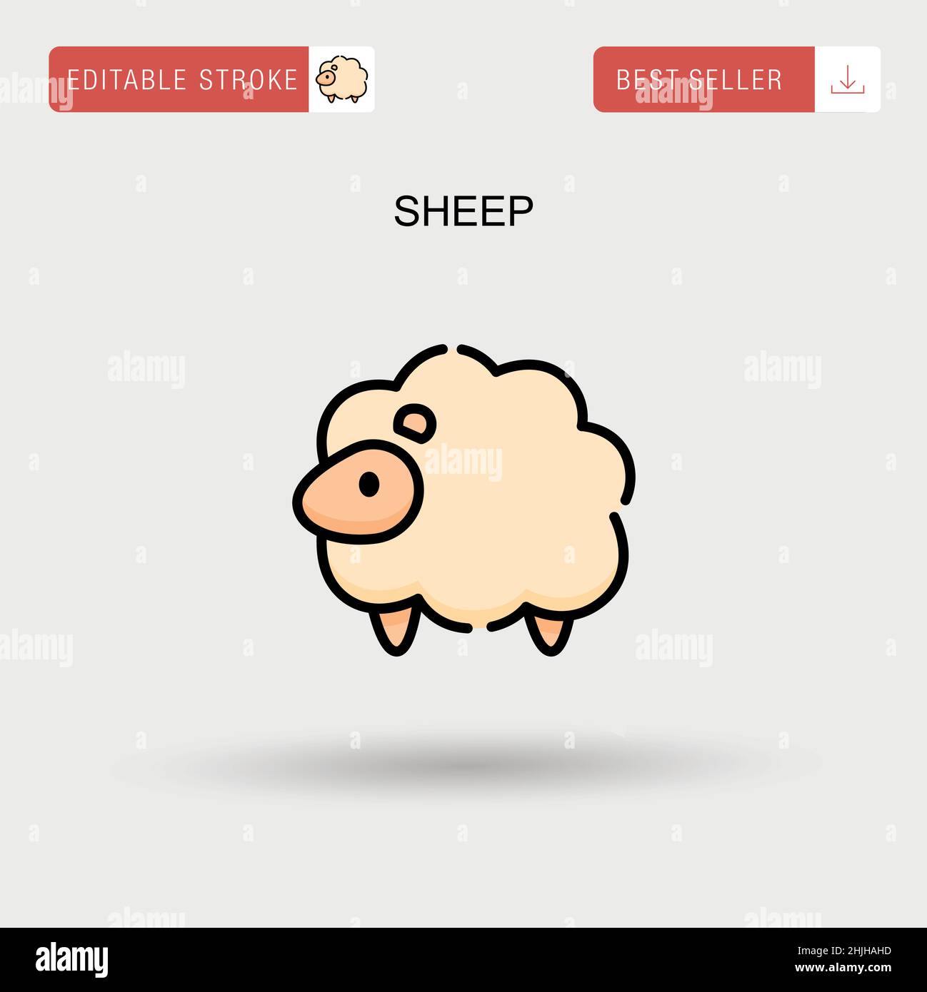 Sheep Simple vector icon Stock Vector Image & Art - Alamy