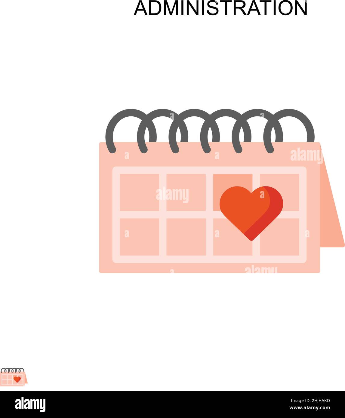 Administration Simple vector icon. Illustration symbol design template ...