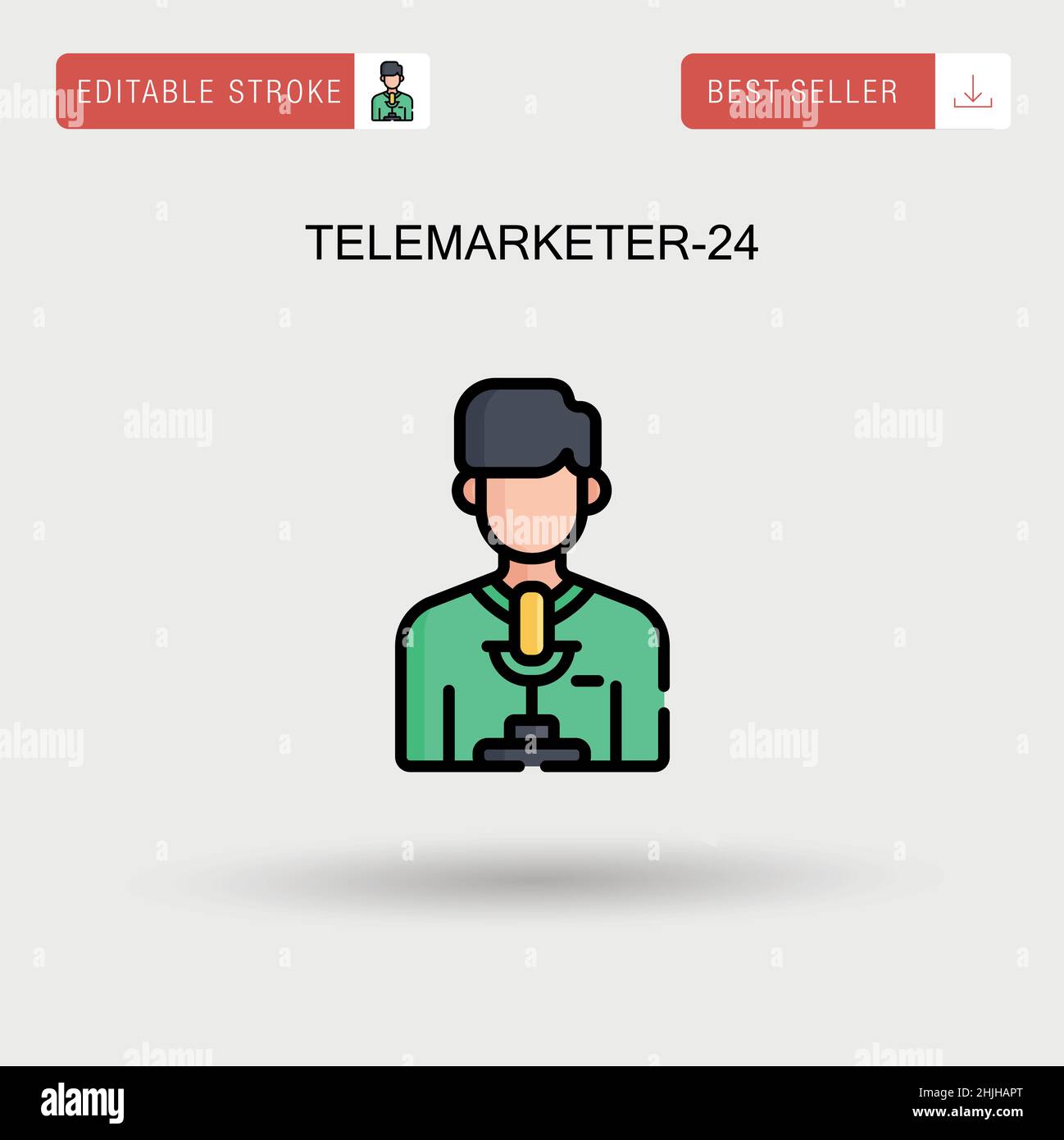 Customer help icon outline Stock Vector Images - Alamy