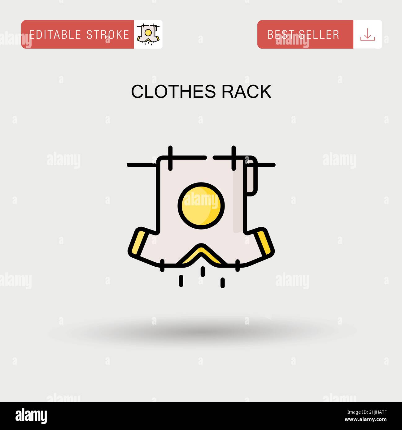 Clothes rack Simple vector icon Stock Vector Image & Art - Alamy