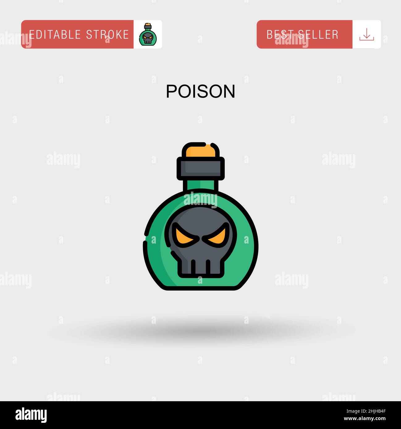 Poison Simple vector icon Stock Vector Image & Art - Alamy