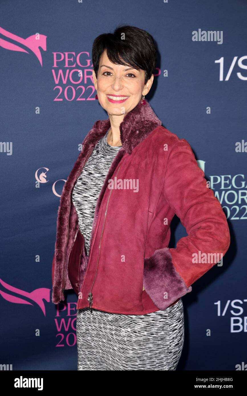 HALLANDALE, FLORIDA - JANUARY 29: Belkys Nerey attends the 2022 Pegasus ...