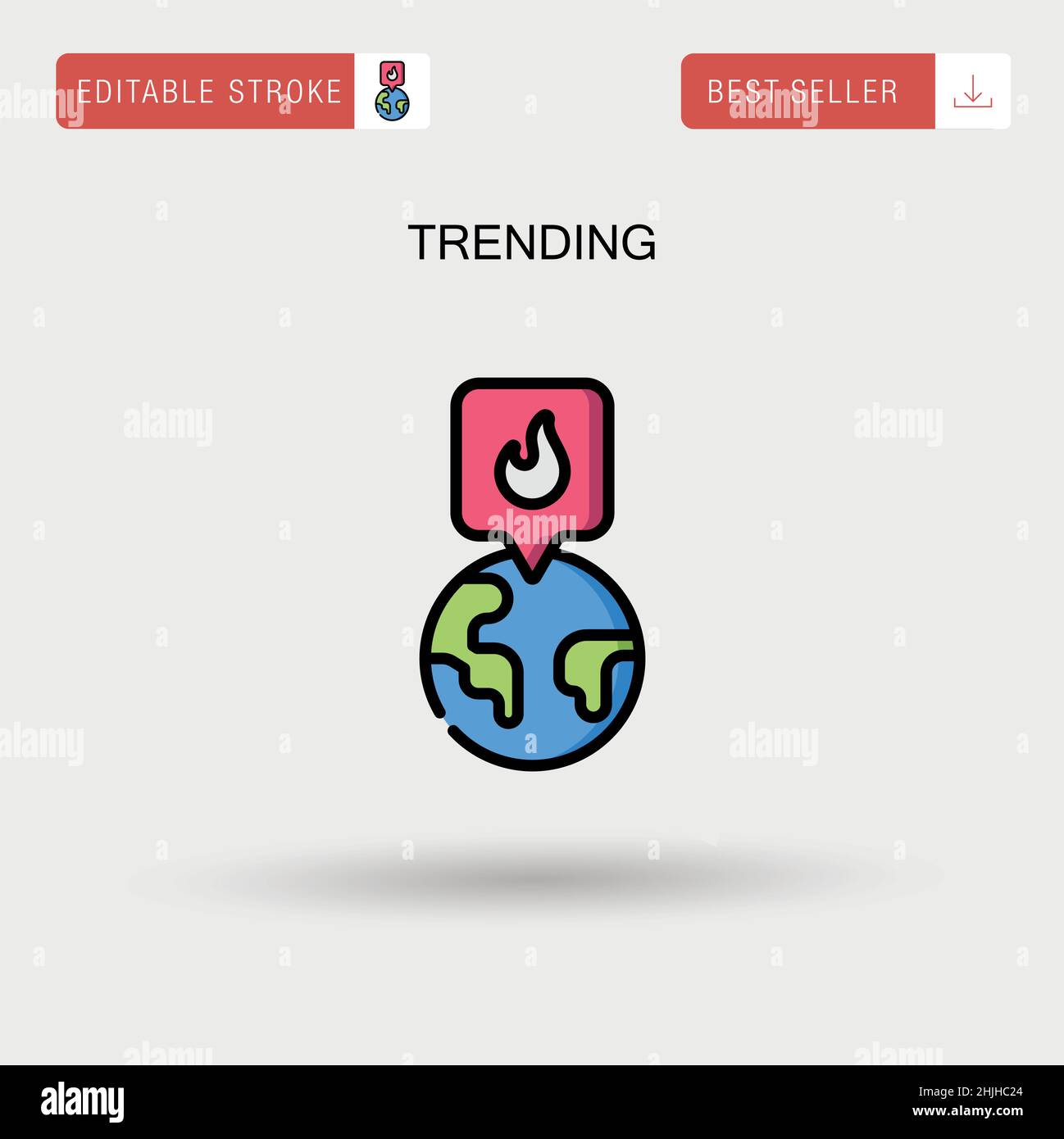 Trending Simple vector icon Stock Vector Image & Art - Alamy