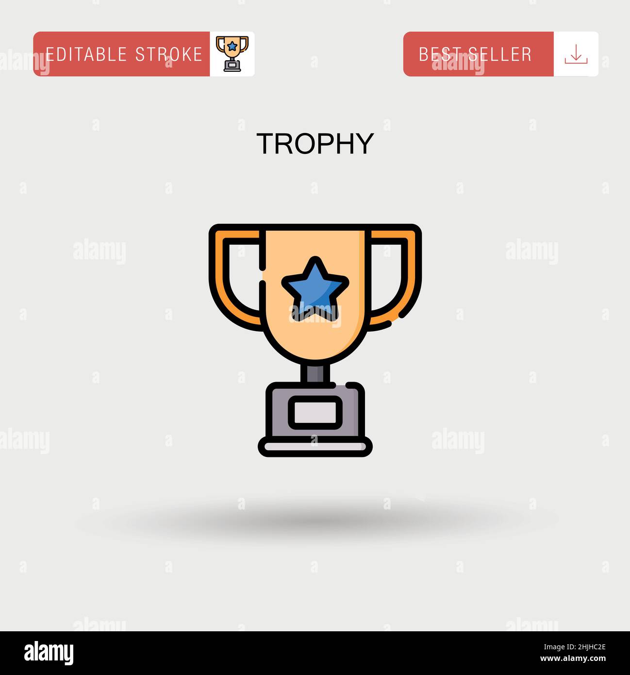 Trophy Simple vector icon Stock Vector Image & Art - Alamy