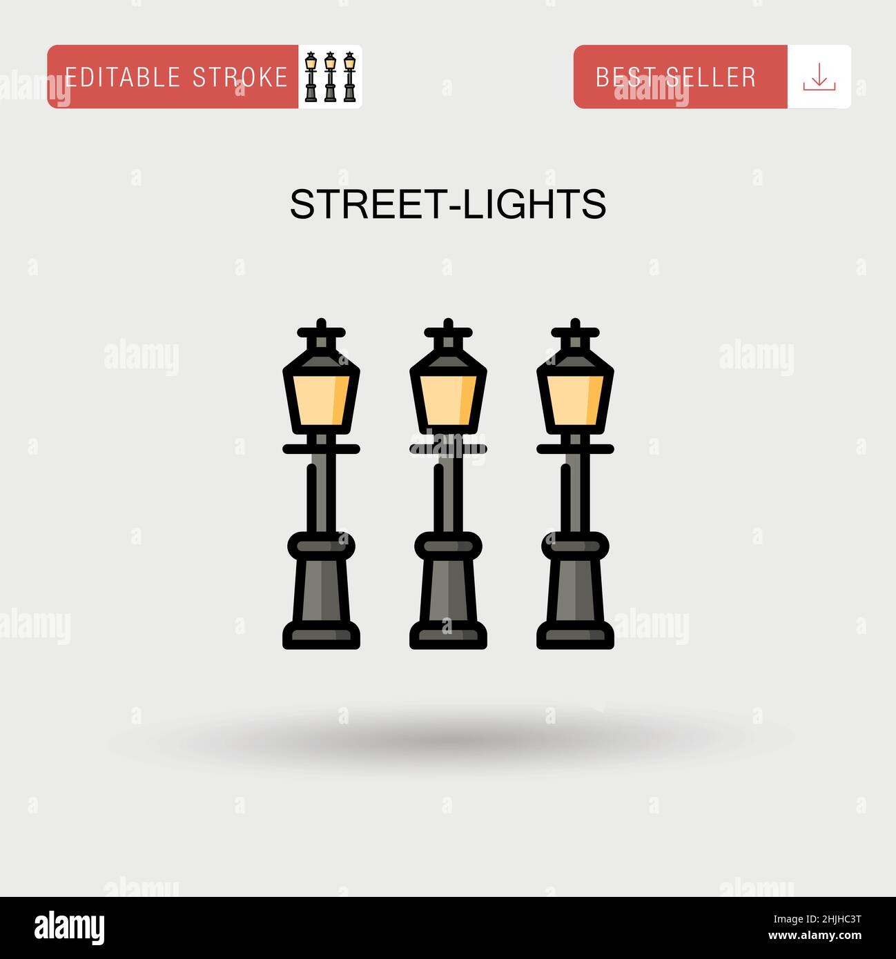 Street-lights Simple vector icon Stock Vector Image & Art - Alamy