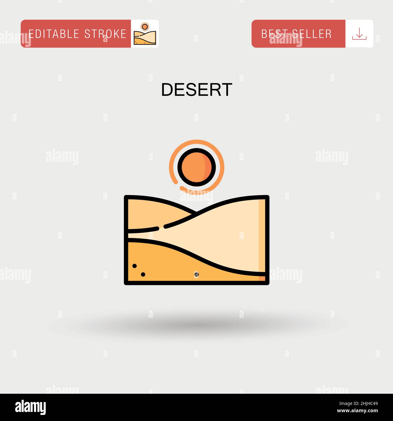 Desert Simple vector icon Stock Vector Image & Art - Alamy