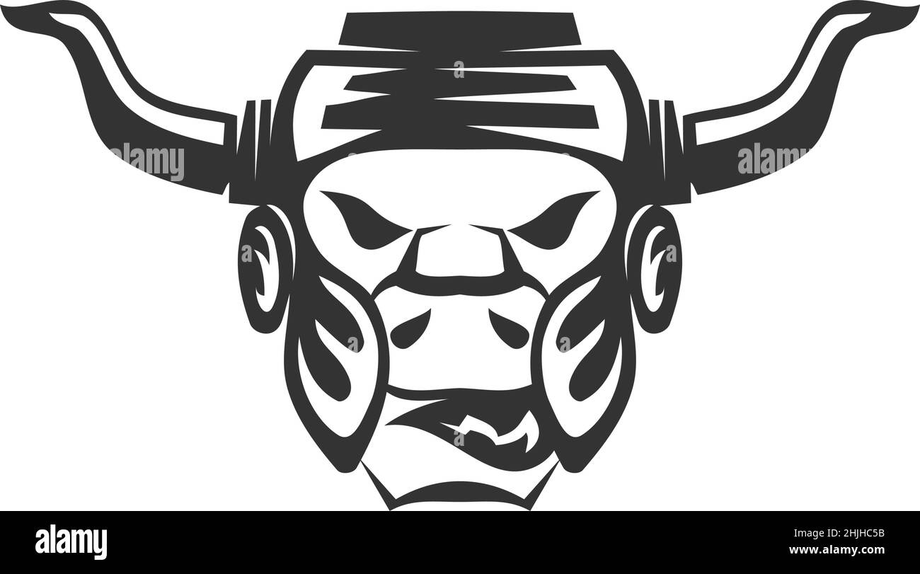 Bull Boxing Icon Illustration Brand Identity Stock Vector Image & Art ...