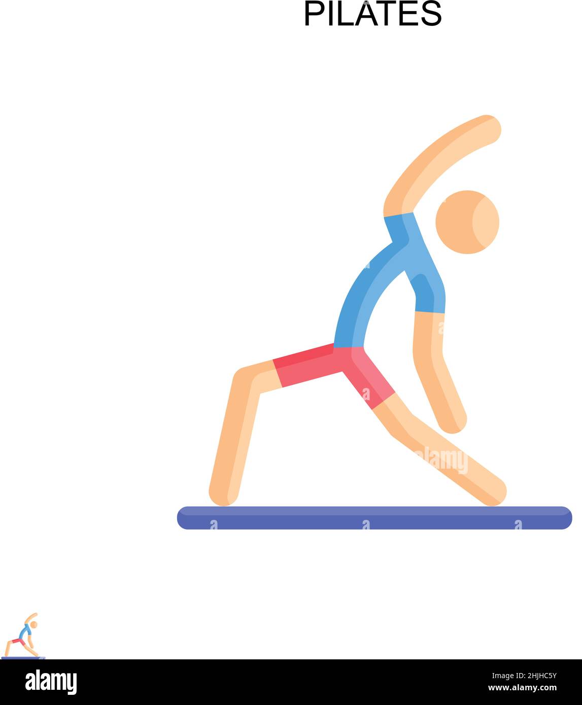 Pilates Simple vector icon. Illustration symbol design template for web ...
