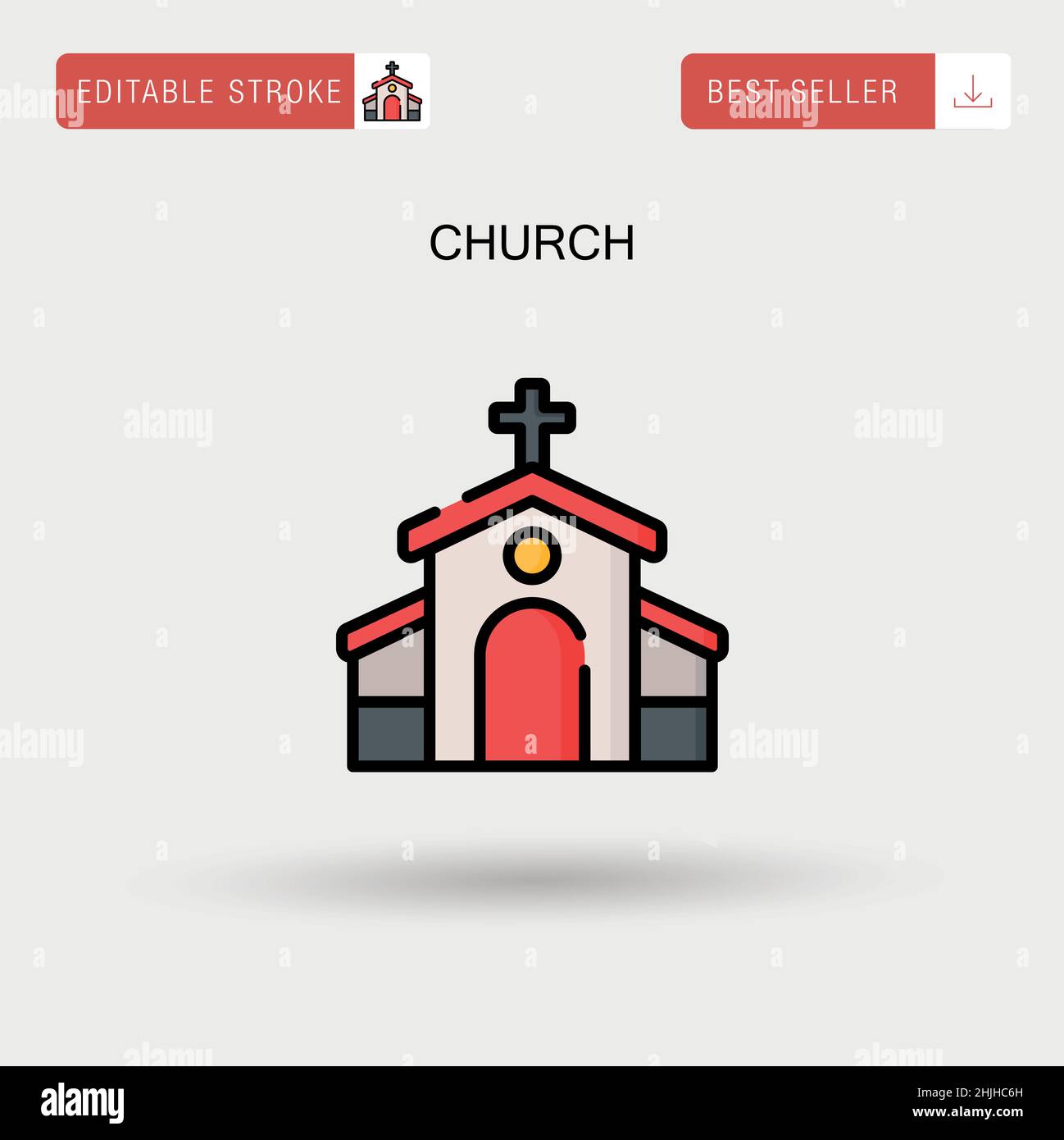 Church Simple vector icon Stock Vector Image & Art - Alamy