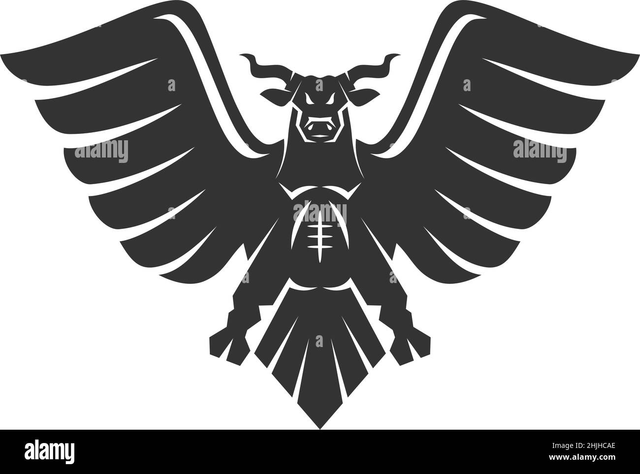 Flying Bull Icon Illustration Brand Identity Stock Vector Image & Art ...