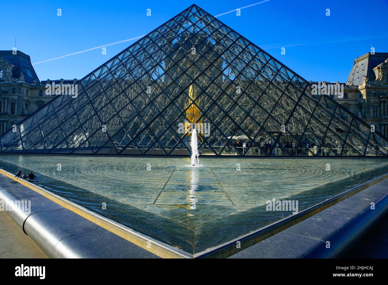 Louvre palace main courtyard hi-res stock photography and images - Alamy