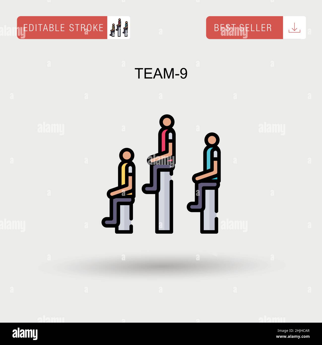 Teamwork corporate portrait business Stock Vector Images - Alamy