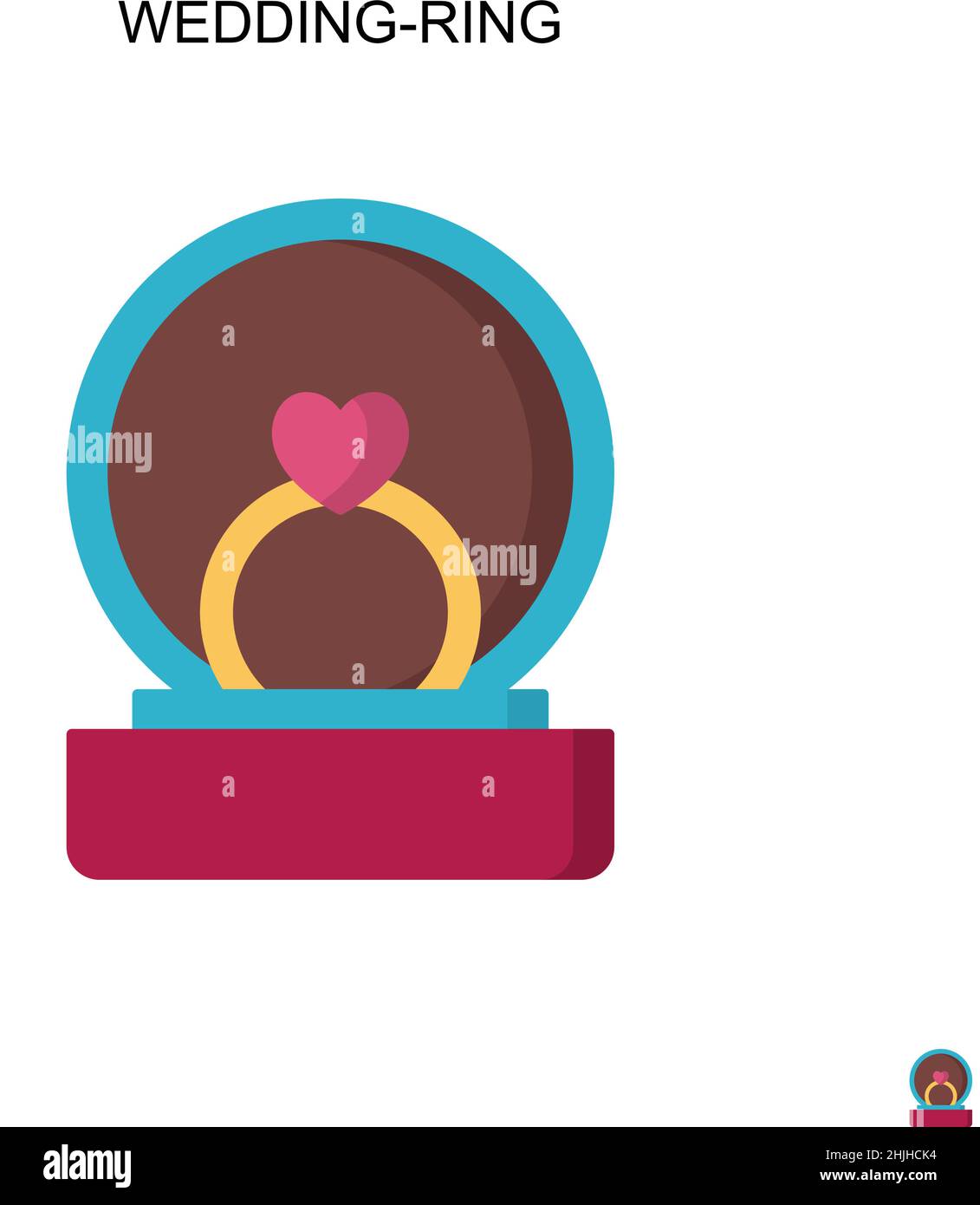Wedding-ring Simple vector icon. Illustration symbol design template ...