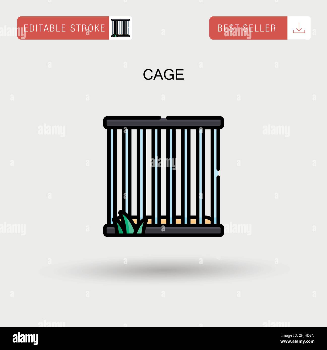 Cell door 3d illustration Stock Vector Images - Alamy