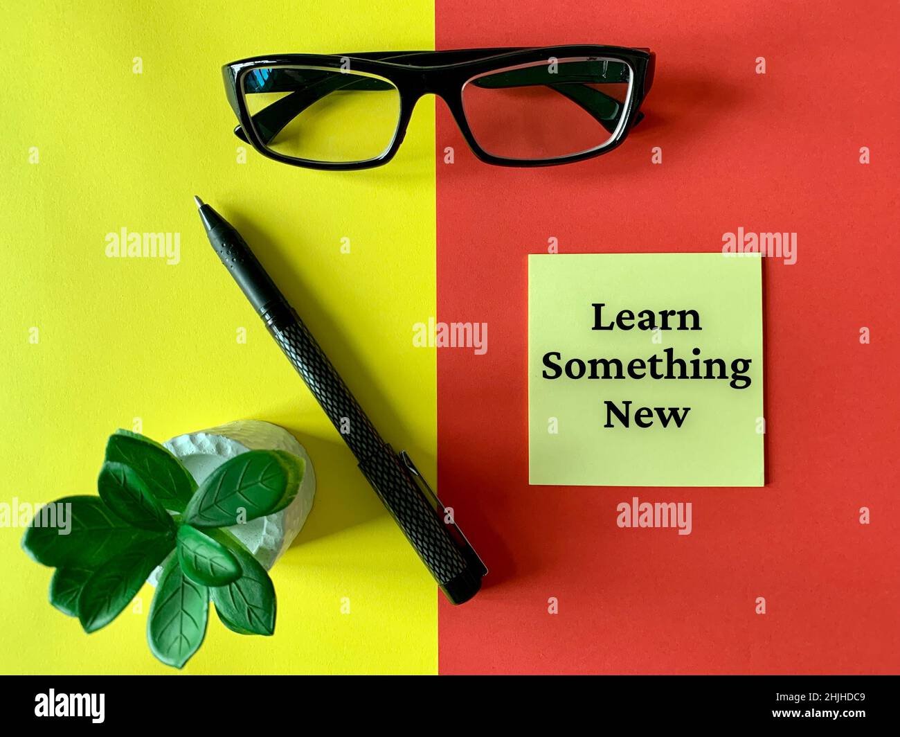 Motivational and inspirational concept - Learn something new. With ...