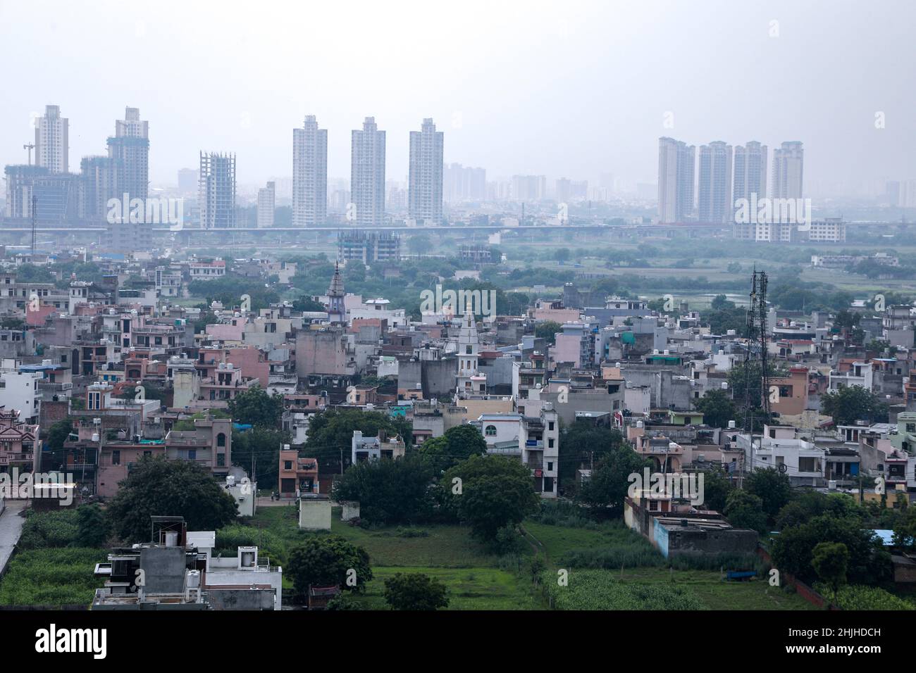 Aerial landscape view of the Dwarka Expressway Stock Photo - Alamy